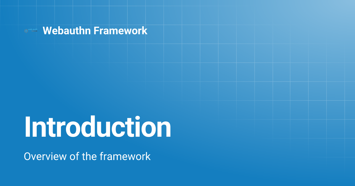 Introduction | Webauthn Framework